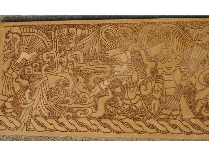 plywood Routed Aztec Carving - Member's Gallery - The Sign Syndicate